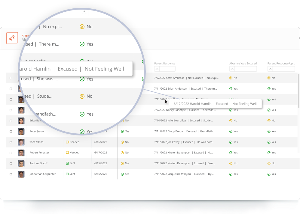 Absence Alerts, by SchoolData.net