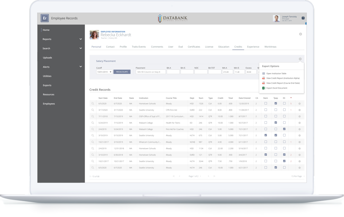 Employee Records, by SchoolData.net