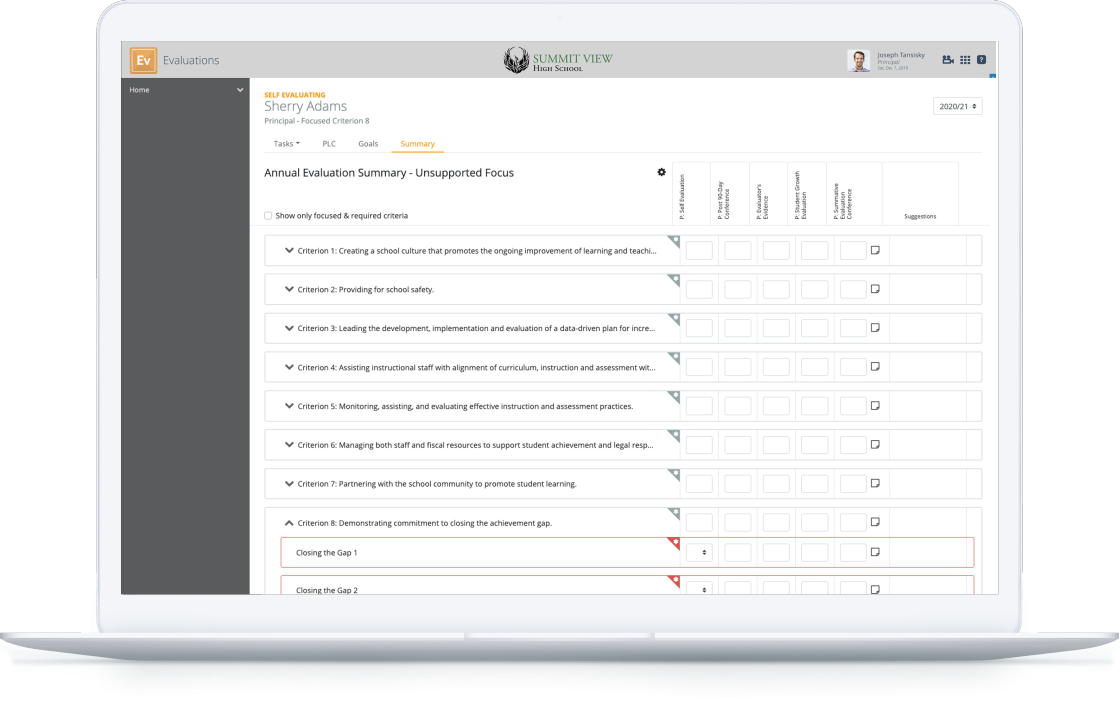 Evaluations, by SchoolData.net