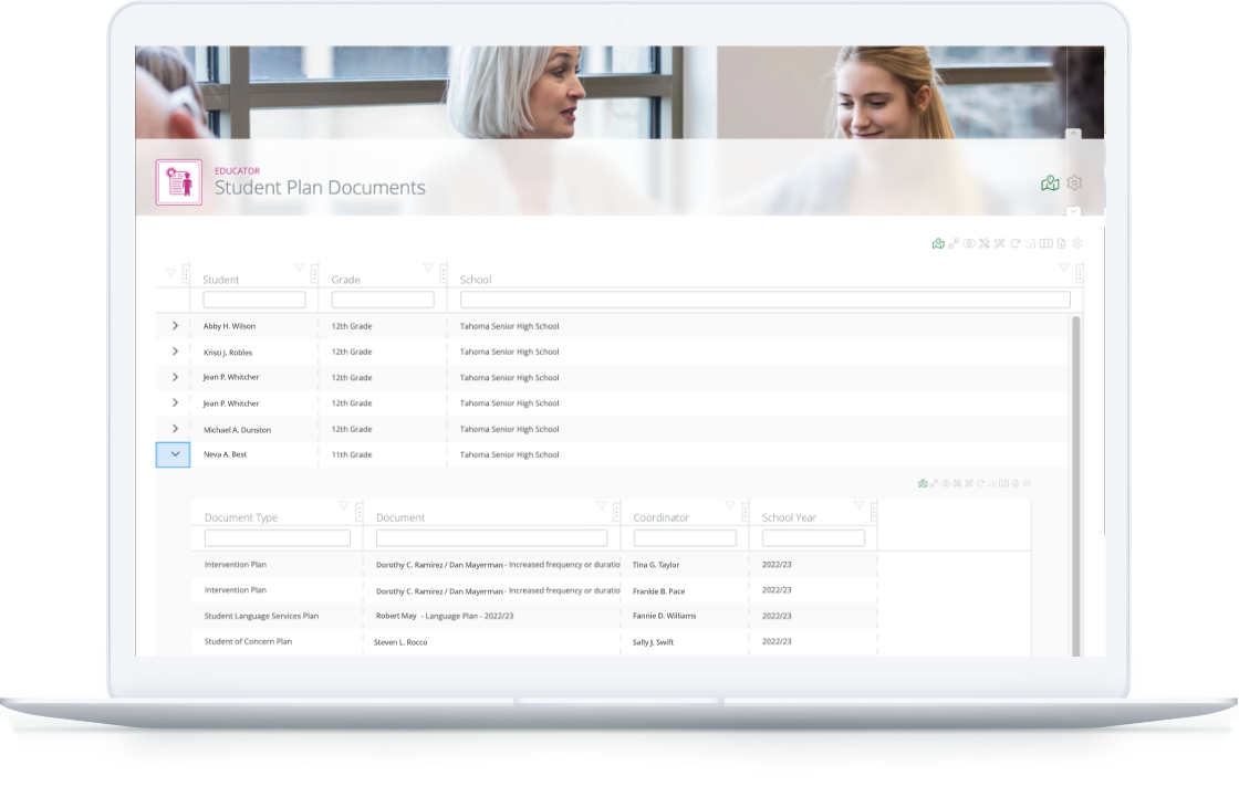 Student of Concern Plans, by SchoolData.net